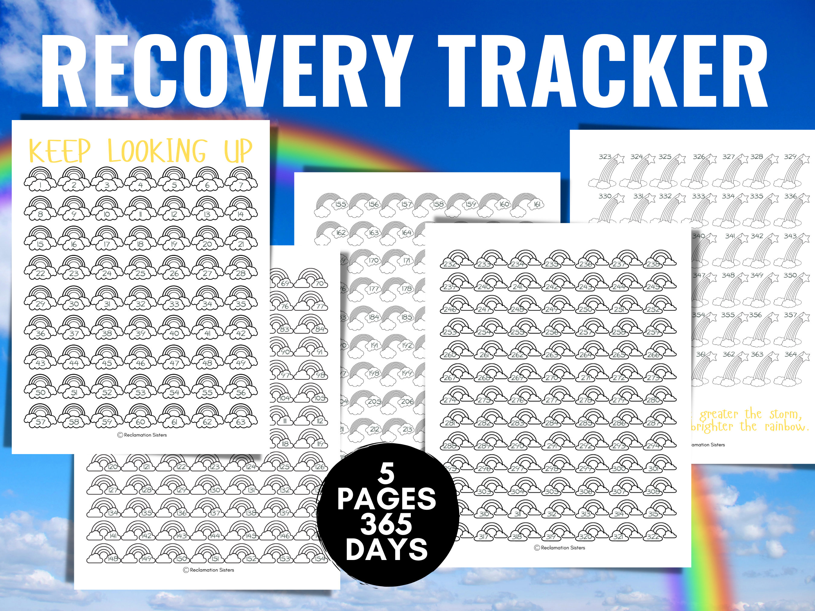 Recovery Tracker Sobriety Tracker Therapy Addiction - Etsy