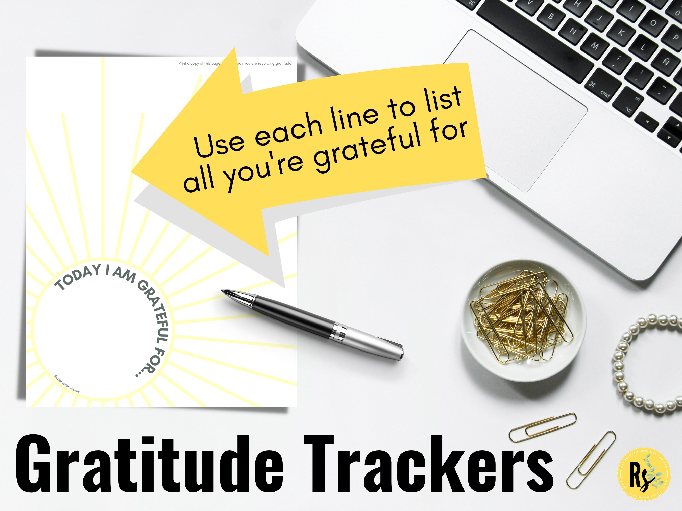 Gratitude Tracker Printable: Daily & Monthly Self-reflection (digital ...