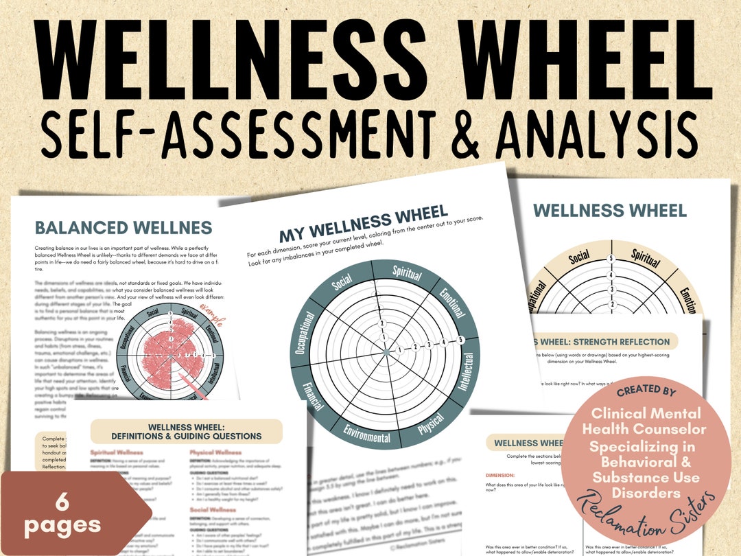 Wellness Wheel Self-assessment: Life Balance Analysis (PDF Download) - Etsy