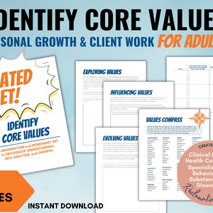 Core Values, Counselor Worksheets, Self Development, Group Therapy ...
