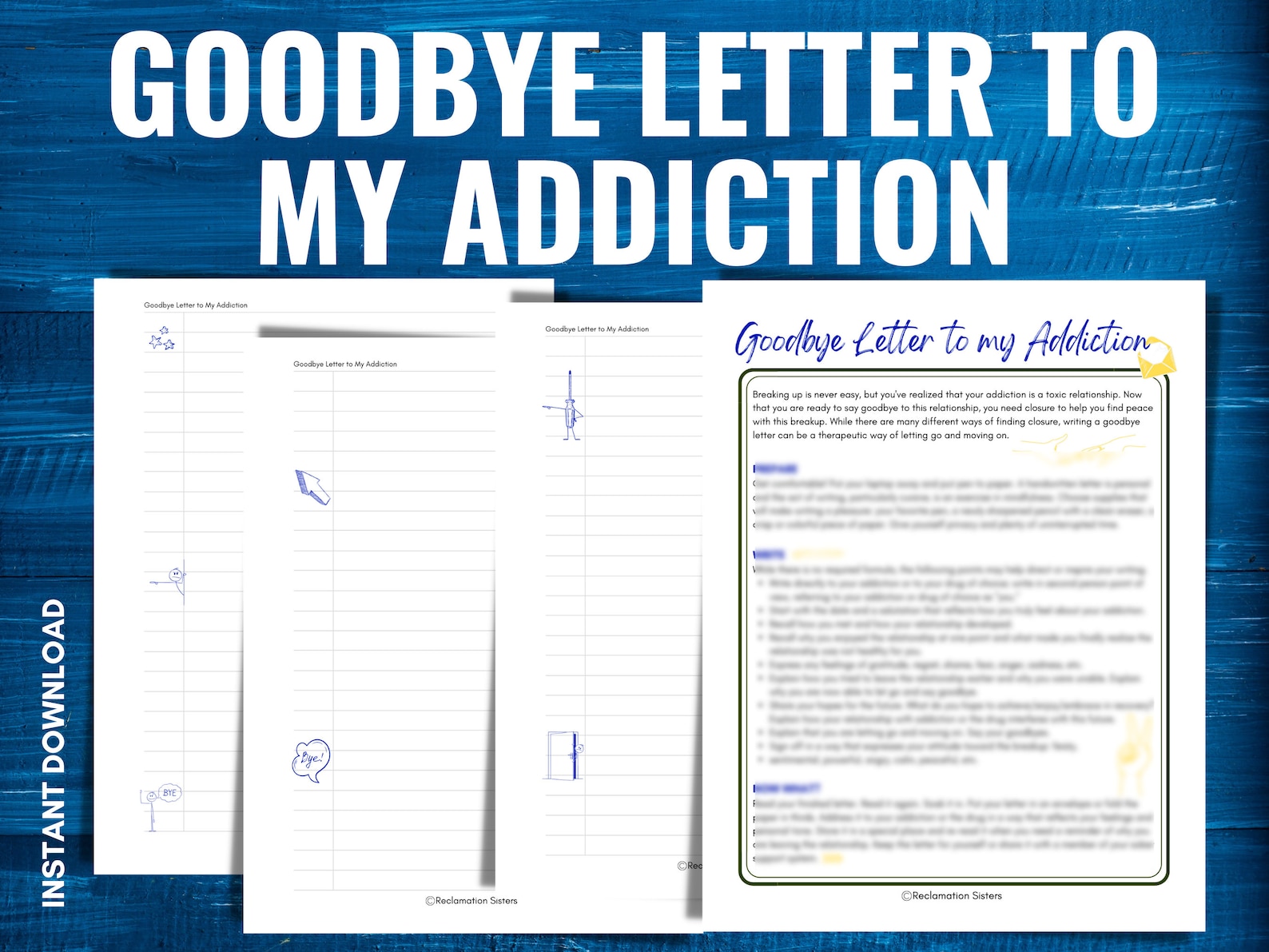 Goodbye Letter to My Addiction Addiction Recovery Worksheet - Etsy Canada