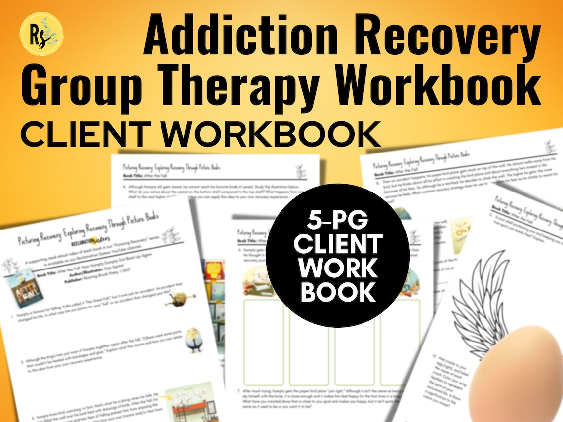 Addiction Recovery Group Therapy Workbook, Sobriety Therapy Worksheet ...