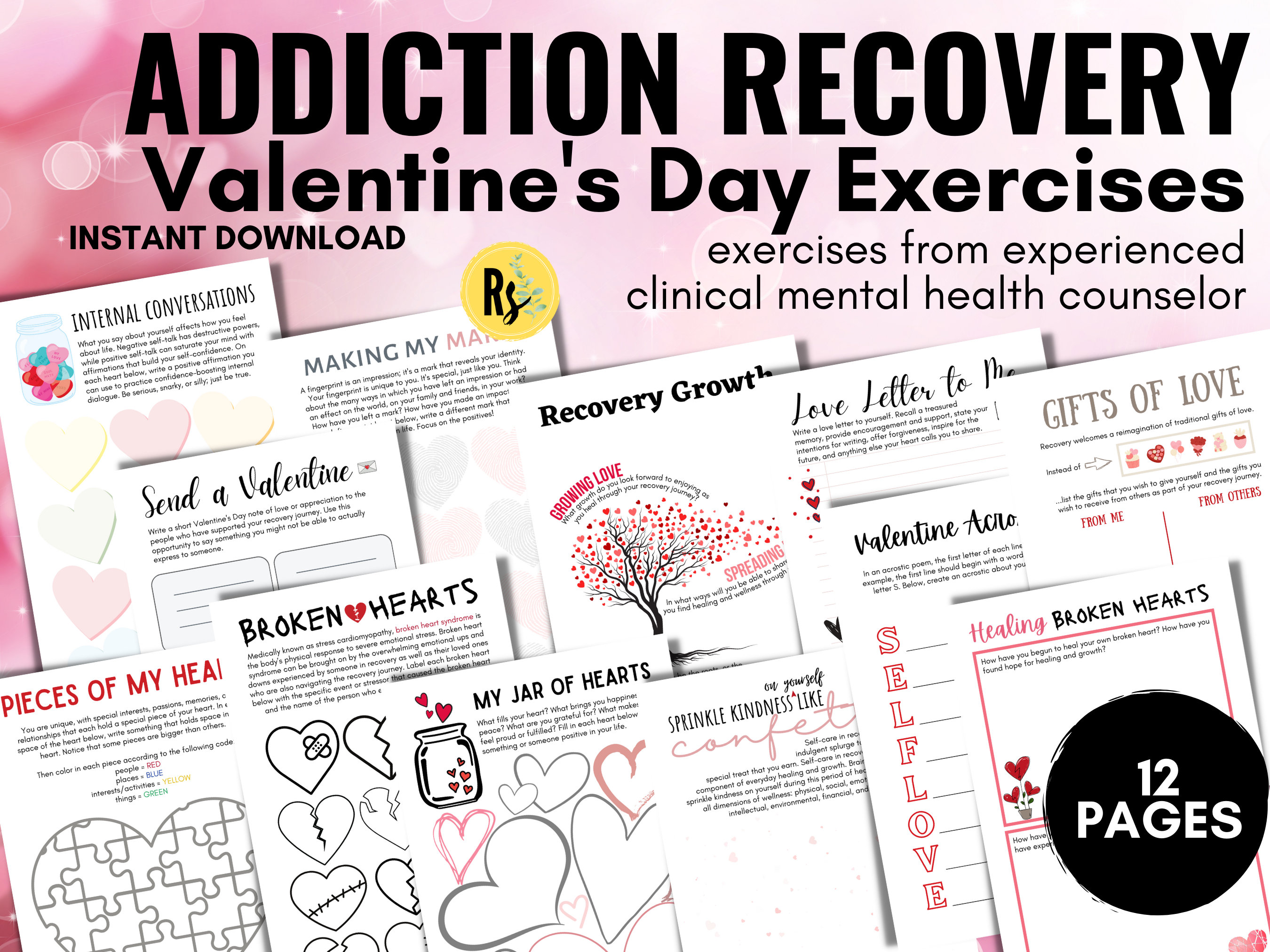 Addiction Recovery Activities, Valentine's Day, Self Care, Self ...