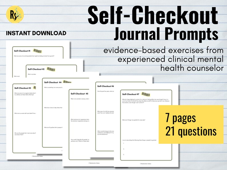 Self-reflection Journal Prompts: Addiction Recovery, Self-help (digital ...