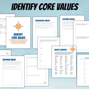 Core Values Goals Boundaries Bundle, Counselor Worksheets, Self ...