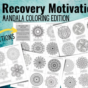 Printable Quote Cards, Mandala Coloring, Addiction Recovery Motivation ...