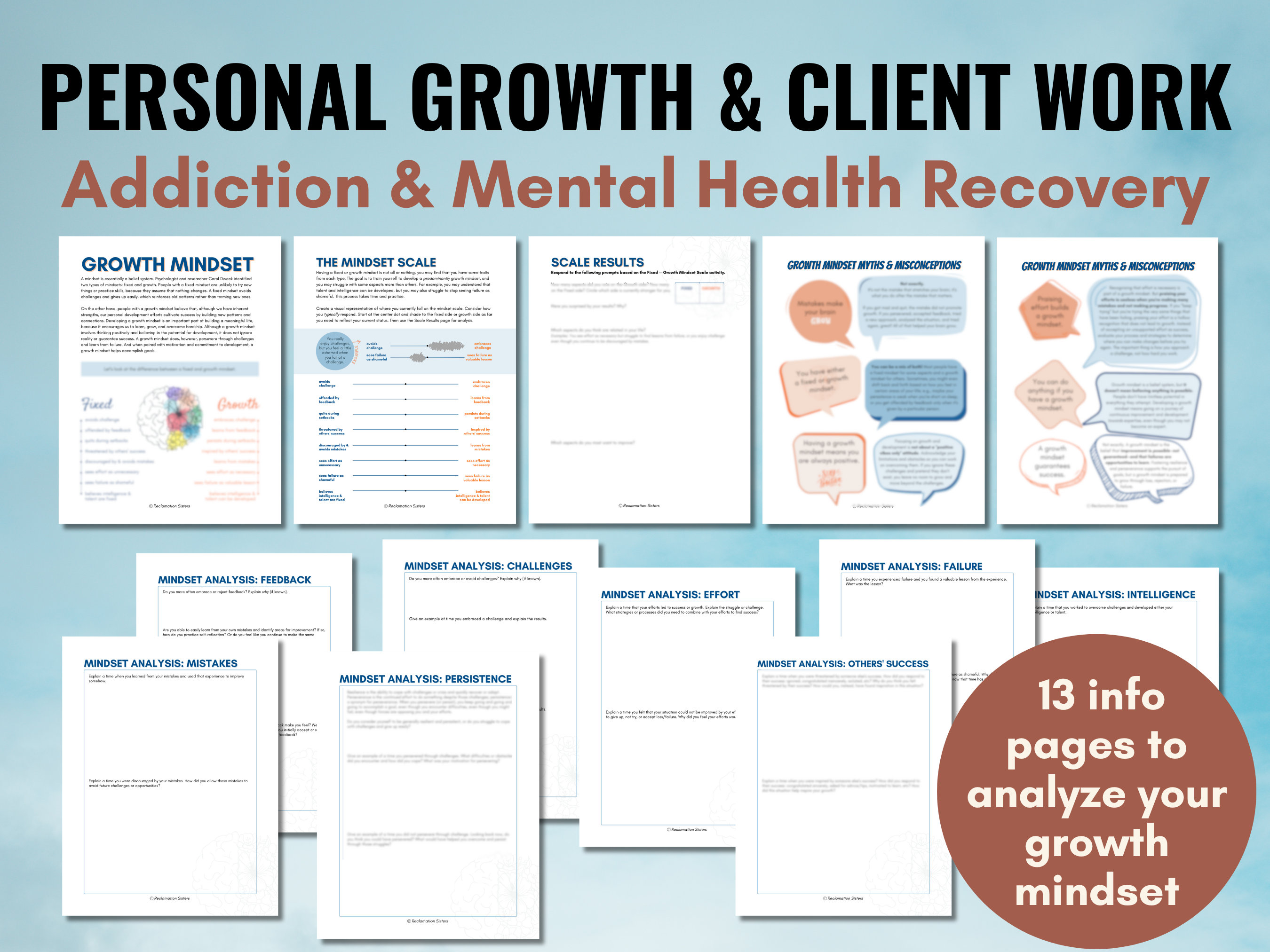 Growth Mindset Workbook for Adults: Self-development & Therapy (digital ...