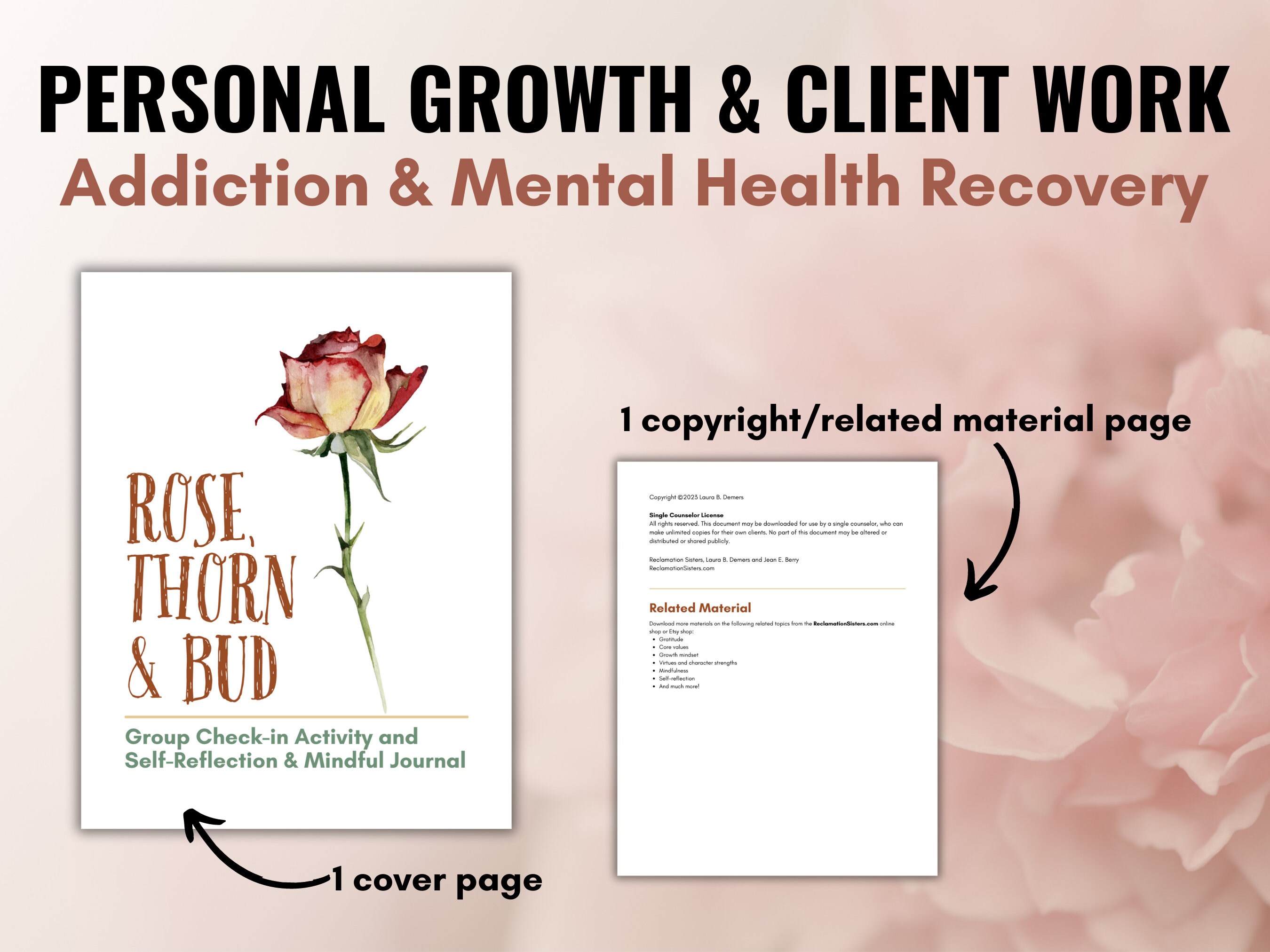 Rose Thorn Bud Journal: Self-reflection & Group Activity (digital ...