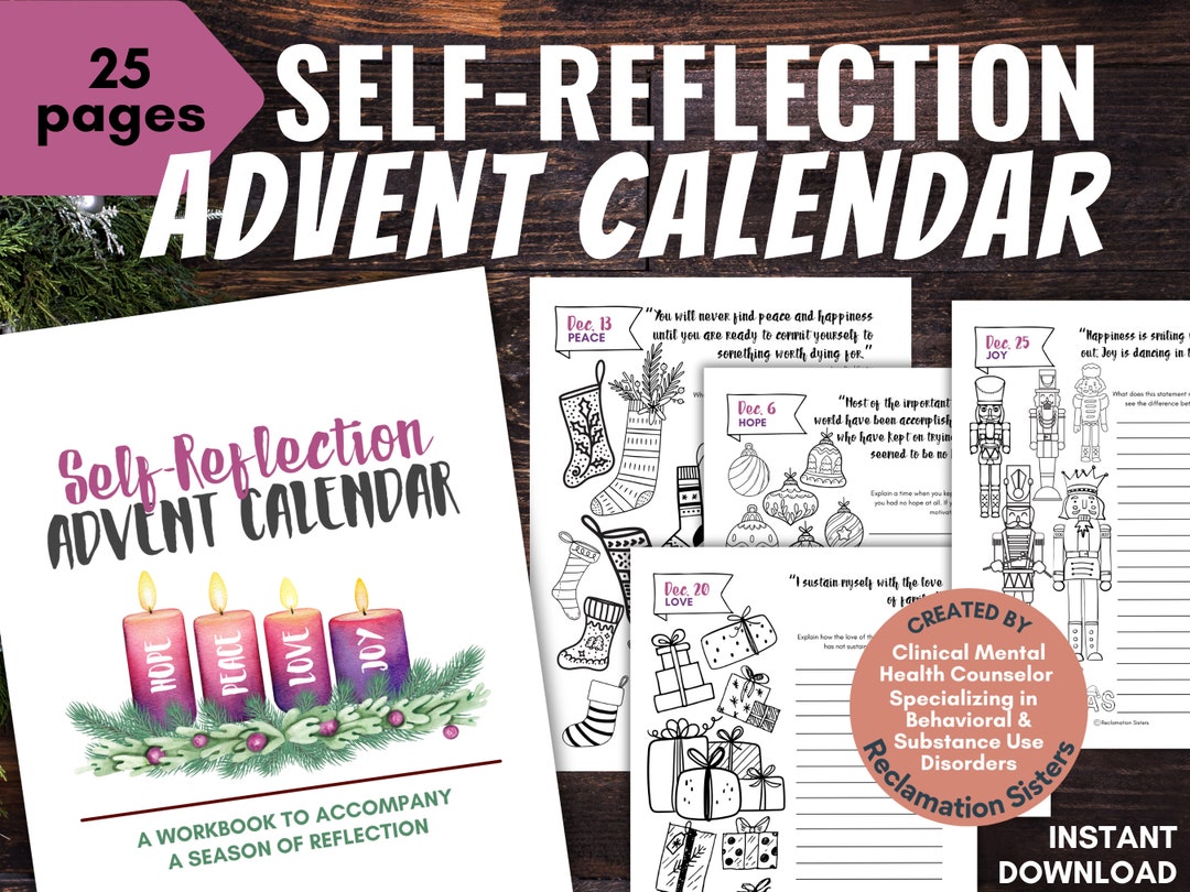 Advent Calendar, Self-reflection Journal, Counselor Materials, Therapy ...