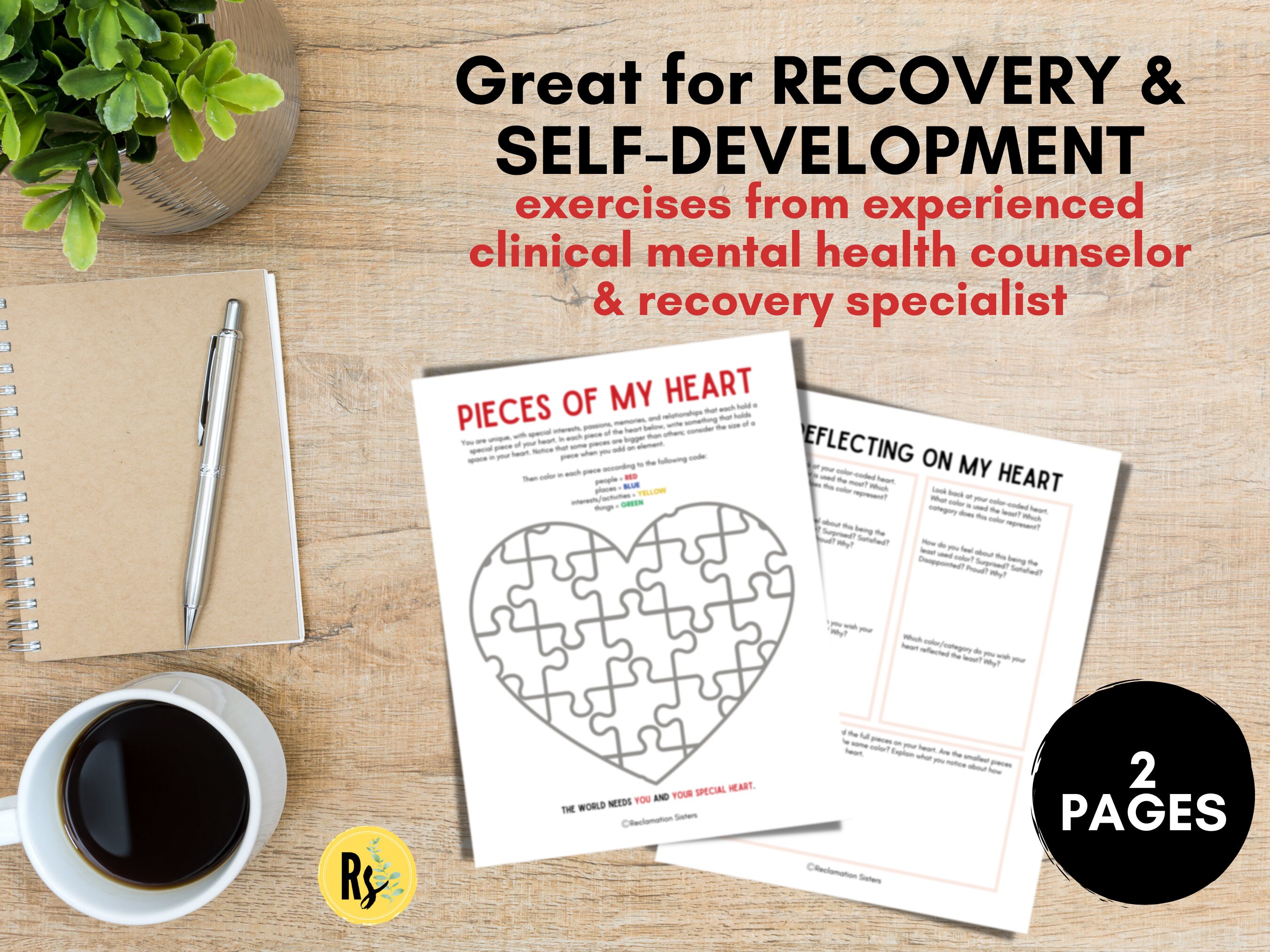 Pieces of My Heart Activity: Addiction Recovery, Self Analysis (PDF ...
