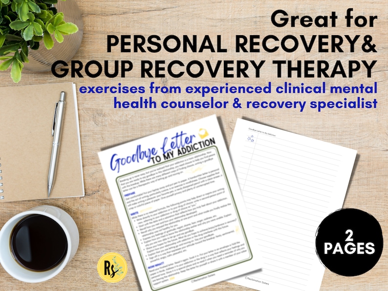 Goodbye Letter to My Addiction Addiction Recovery Worksheet | Etsy Canada