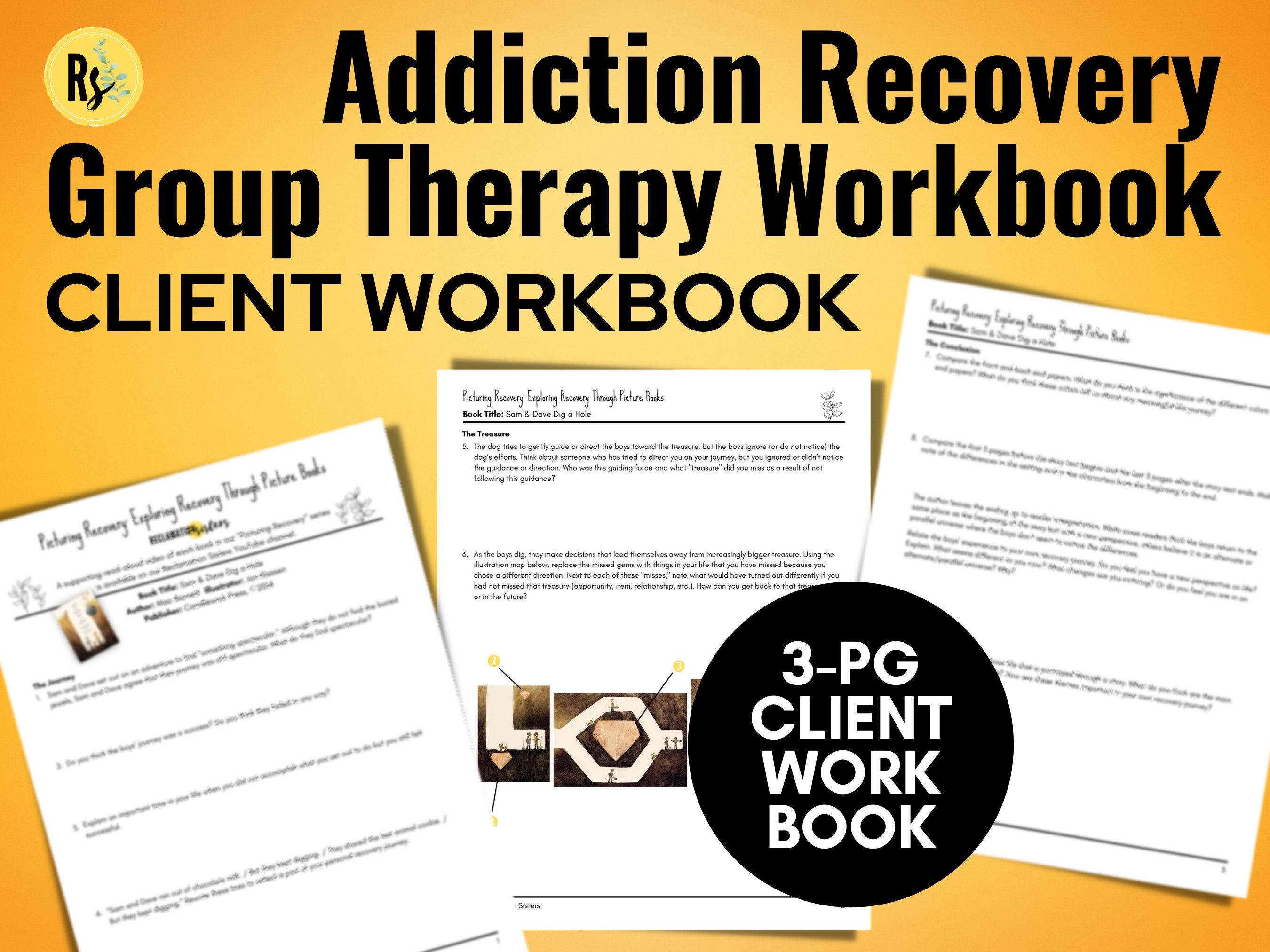 Addiction Recovery Group Therapy Workbook, Sobriety Worksheet, Clean ...