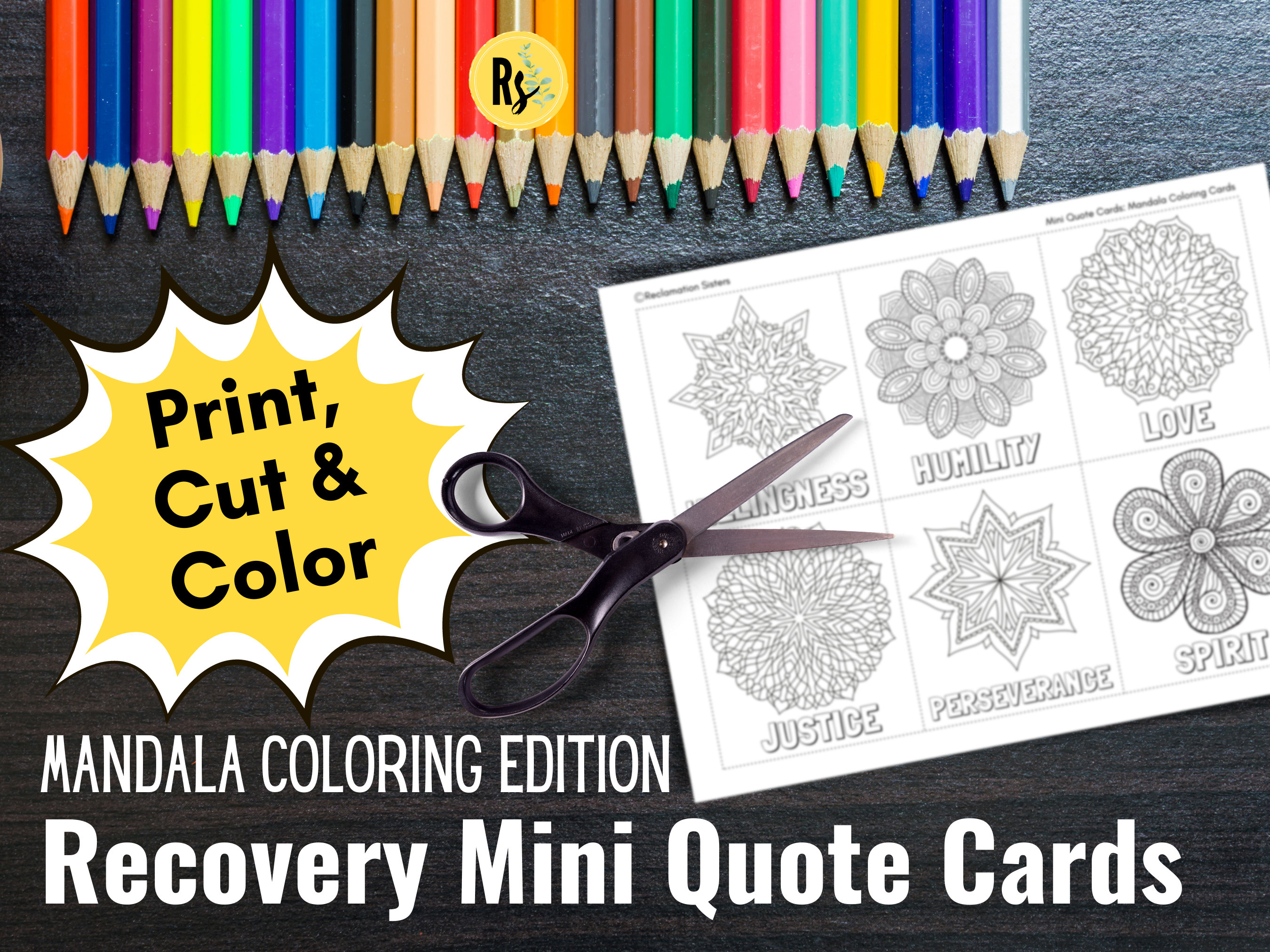 Printable Quote Cards, Mandala Coloring, Addiction Recovery Motivation ...