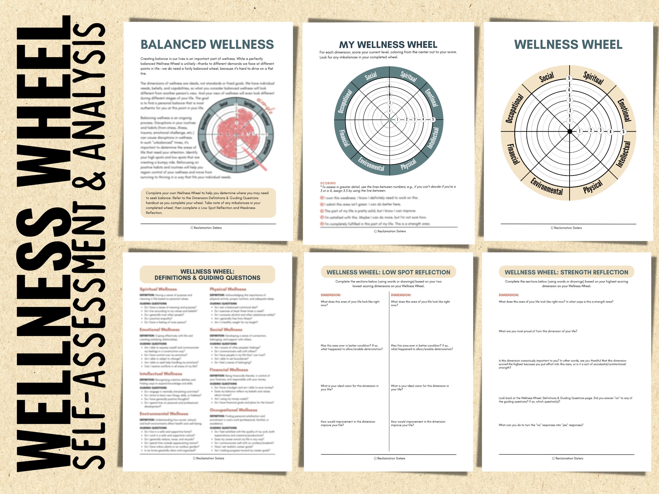 Wellness Wheel Self-assessment: Life Balance Analysis (PDF Download) - Etsy