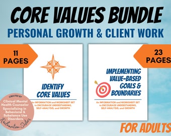 Core Values, Counselor Worksheets, Self Development, Group Therapy ...