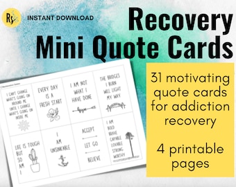 Aa Sobriety Cards - Etsy