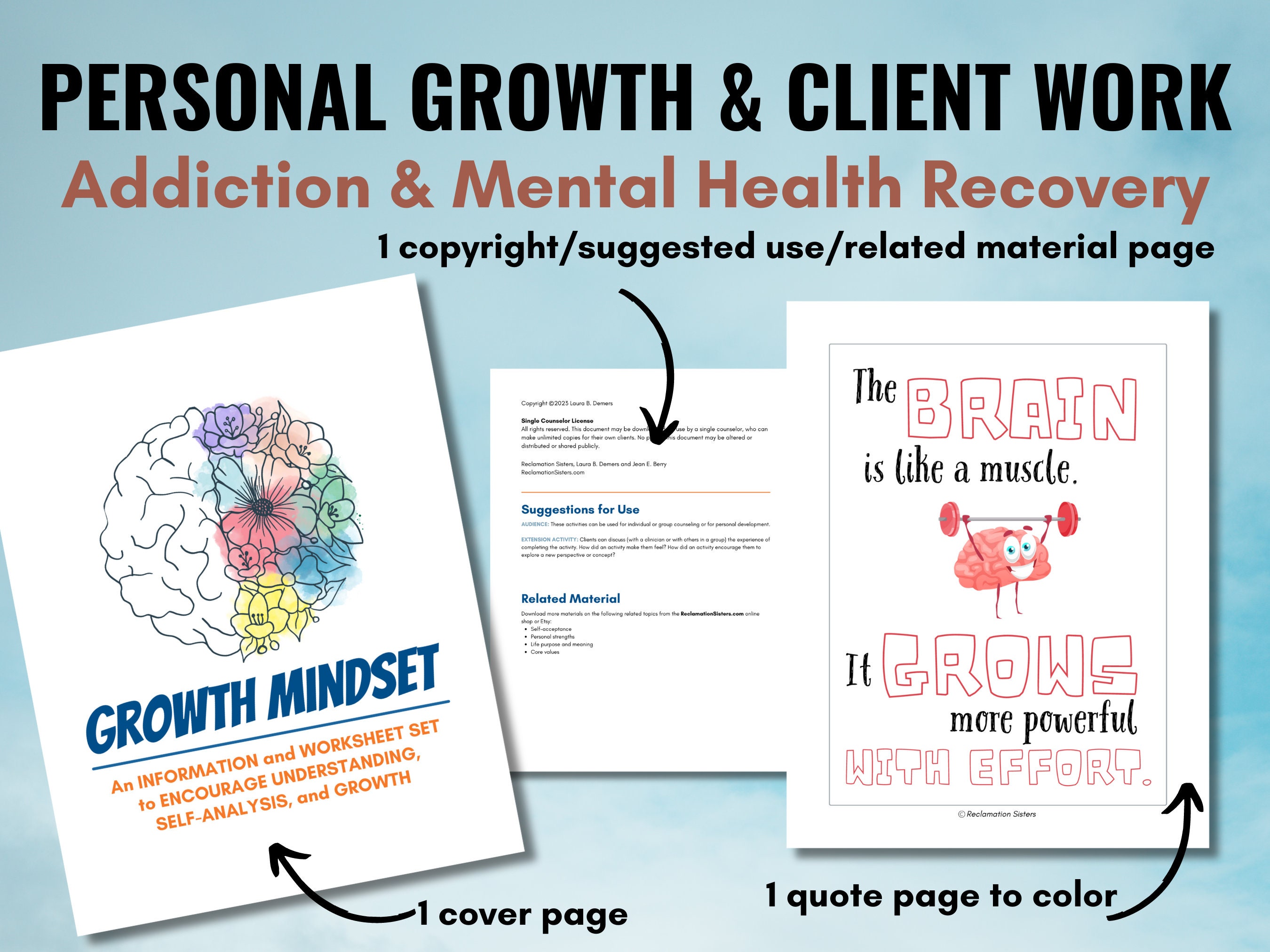 Growth Mindset Workbook for Adults: Self-development & Therapy (digital ...