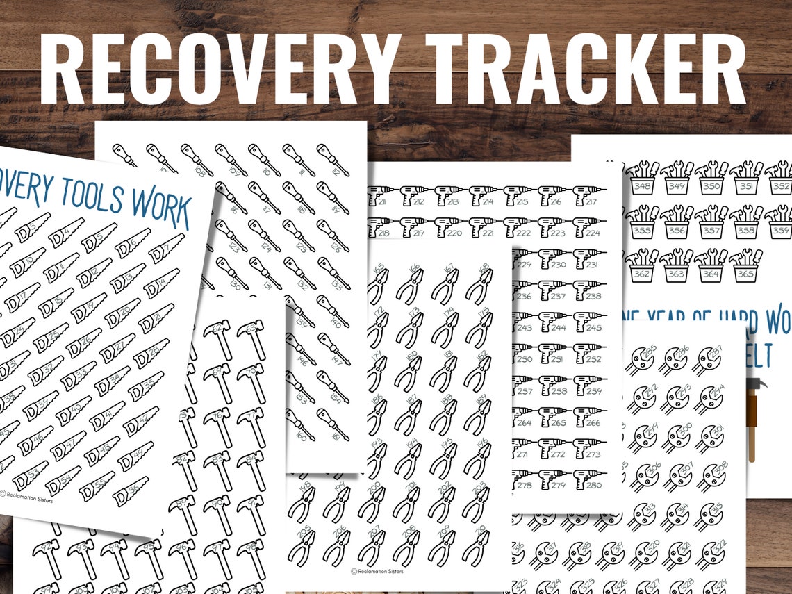 Recovery Tracker Sobriety Tracker Therapy Addiction - Etsy