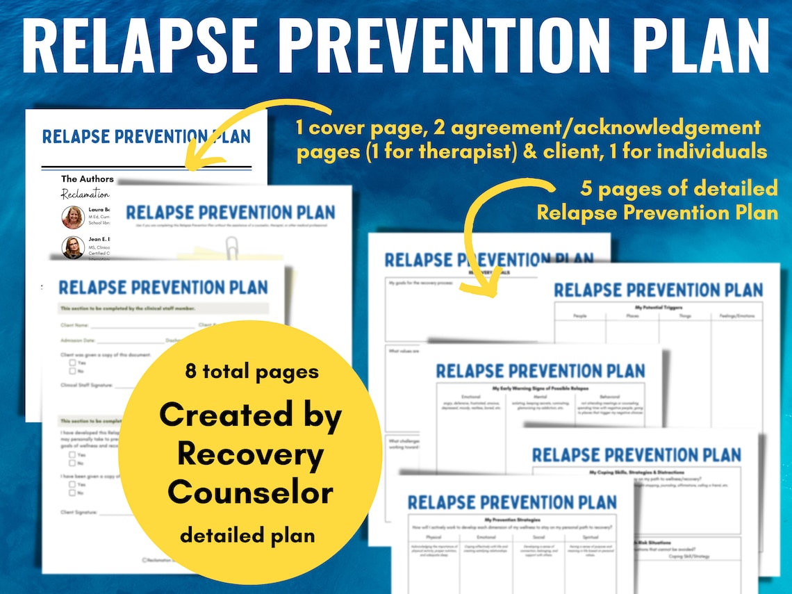 Relapse Prevention Plan Addiction Recovery Counselor - Etsy
