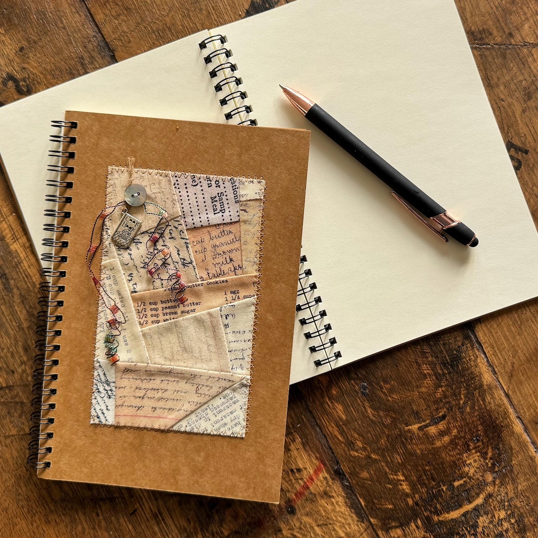Handmade Fiber Art Cook's Journal: Recipe Notebook With Cookbook Charm ...
