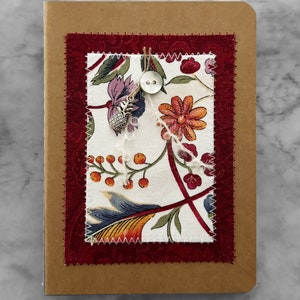 Gift for Her, Gift for History Lover, Handmade Journal, Floral Journal ...