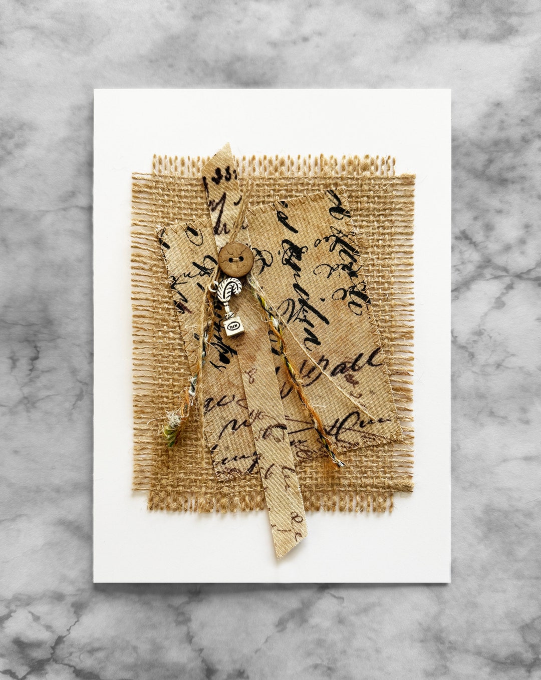 Handmade Historical Greeting Card, Card for History Lover, Fiber Art ...