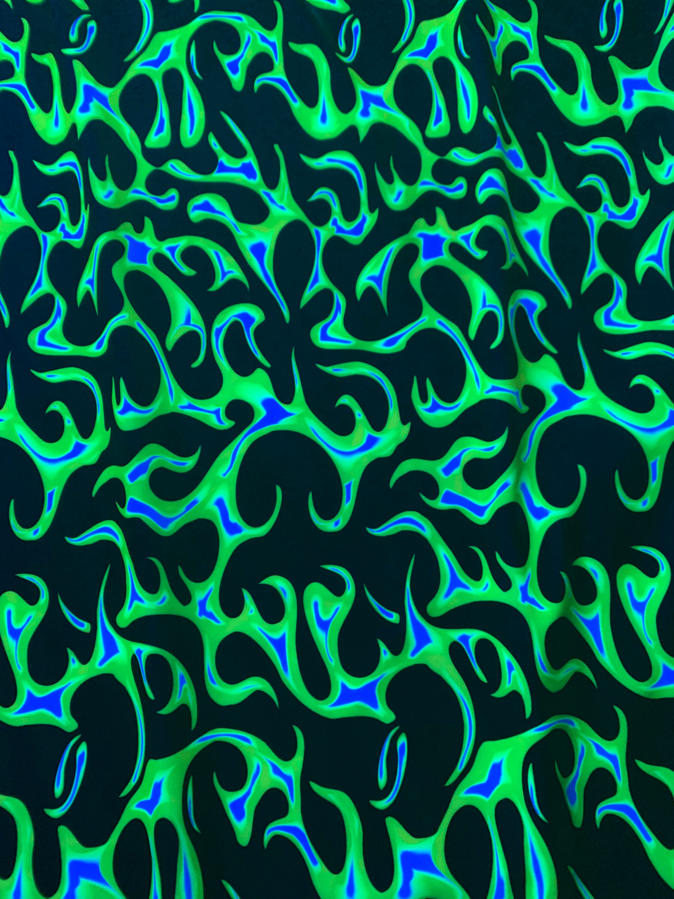 Fire Flames Design Neon Colors Print on the Best Quality of - Etsy