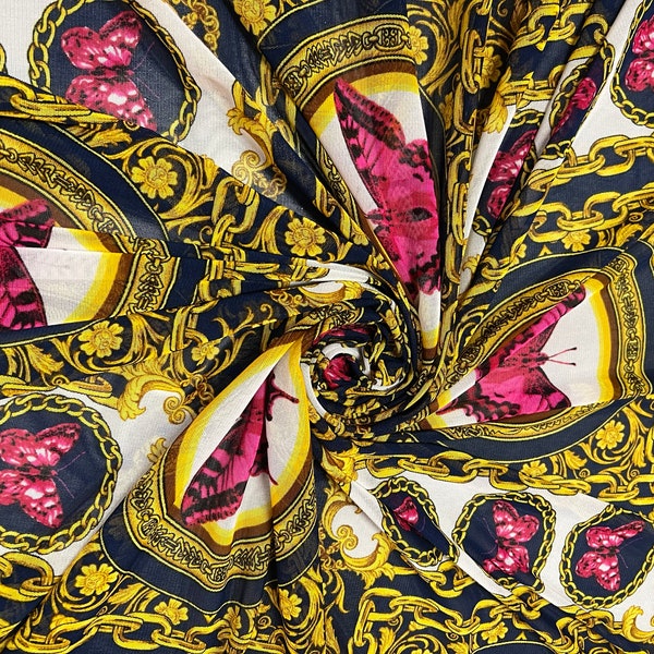 Chain Print Fabric - Etsy