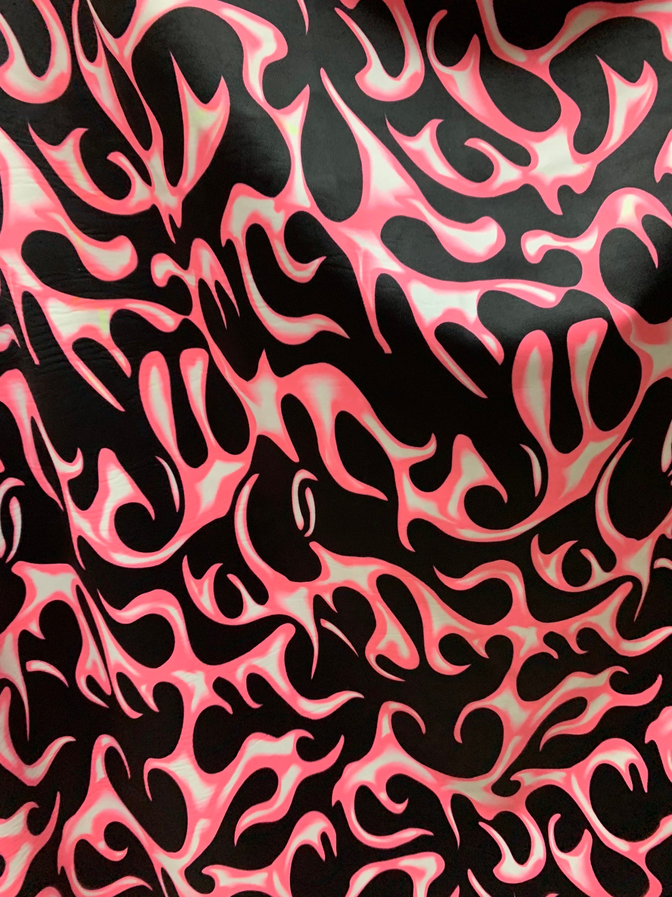 Fire Flames Design Neon Colors Print on the Best Quality of - Etsy