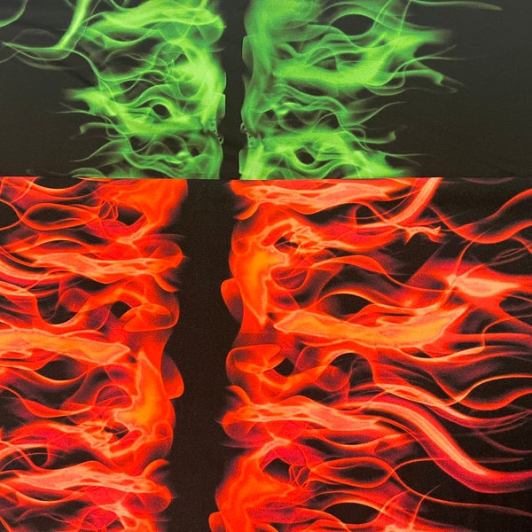 Flame Print Fabric - Etsy
