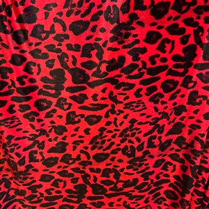Red/black Leopard Skin Design Print on the Best Quality of Stretch ...