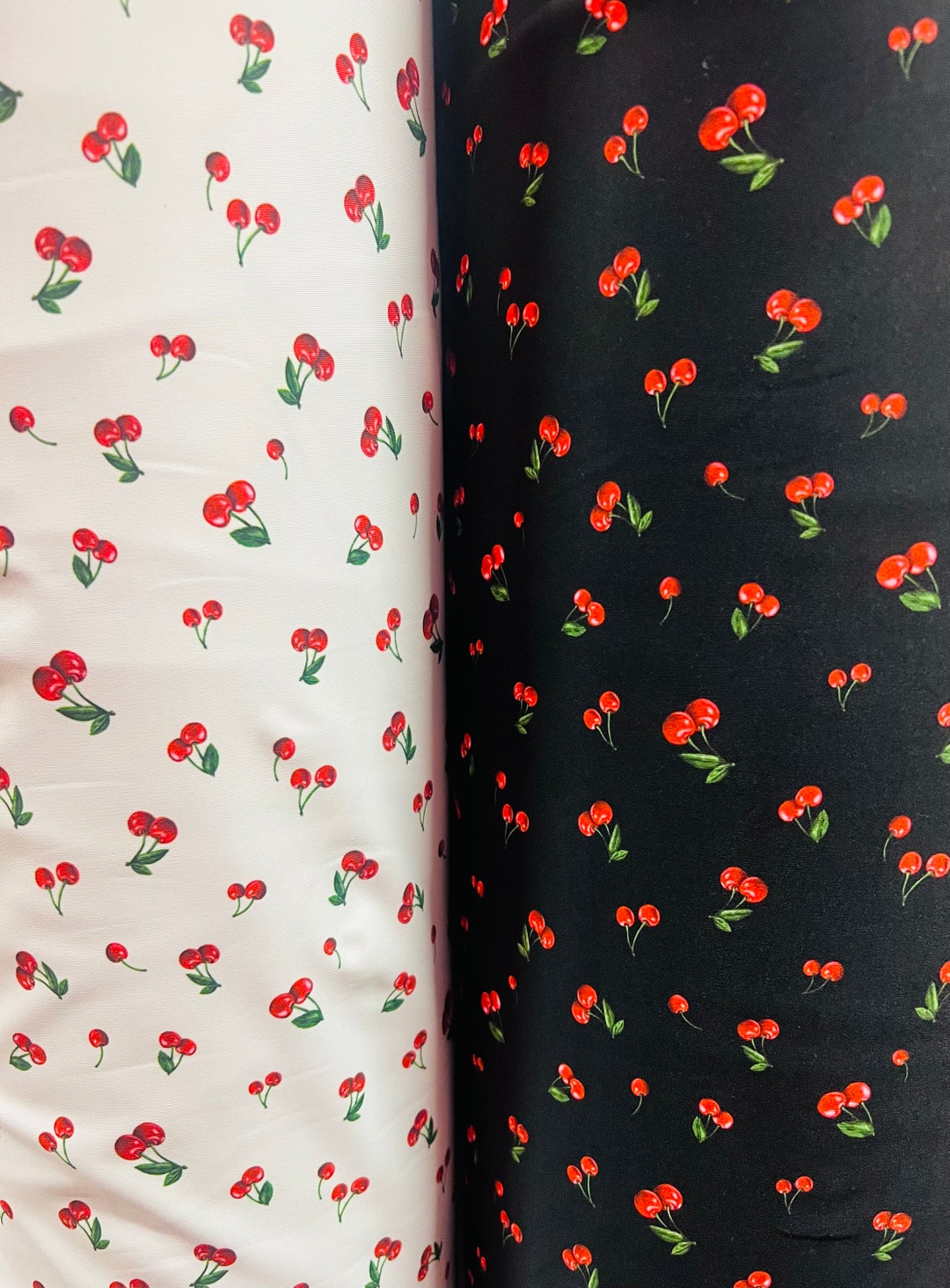 Little Cherries Design Print on the Best Quality of Nylon Spandex 4-way ...
