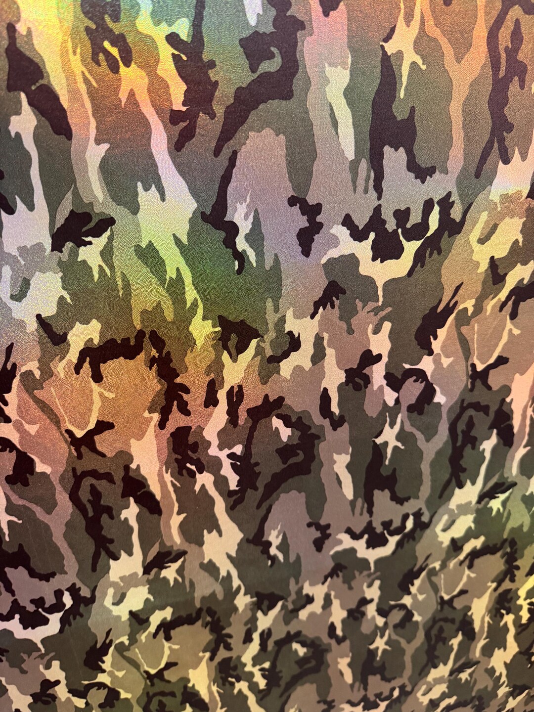 New Iridescent Army Camouflage Design Print on Metallic Nylon Spandex 4 ...