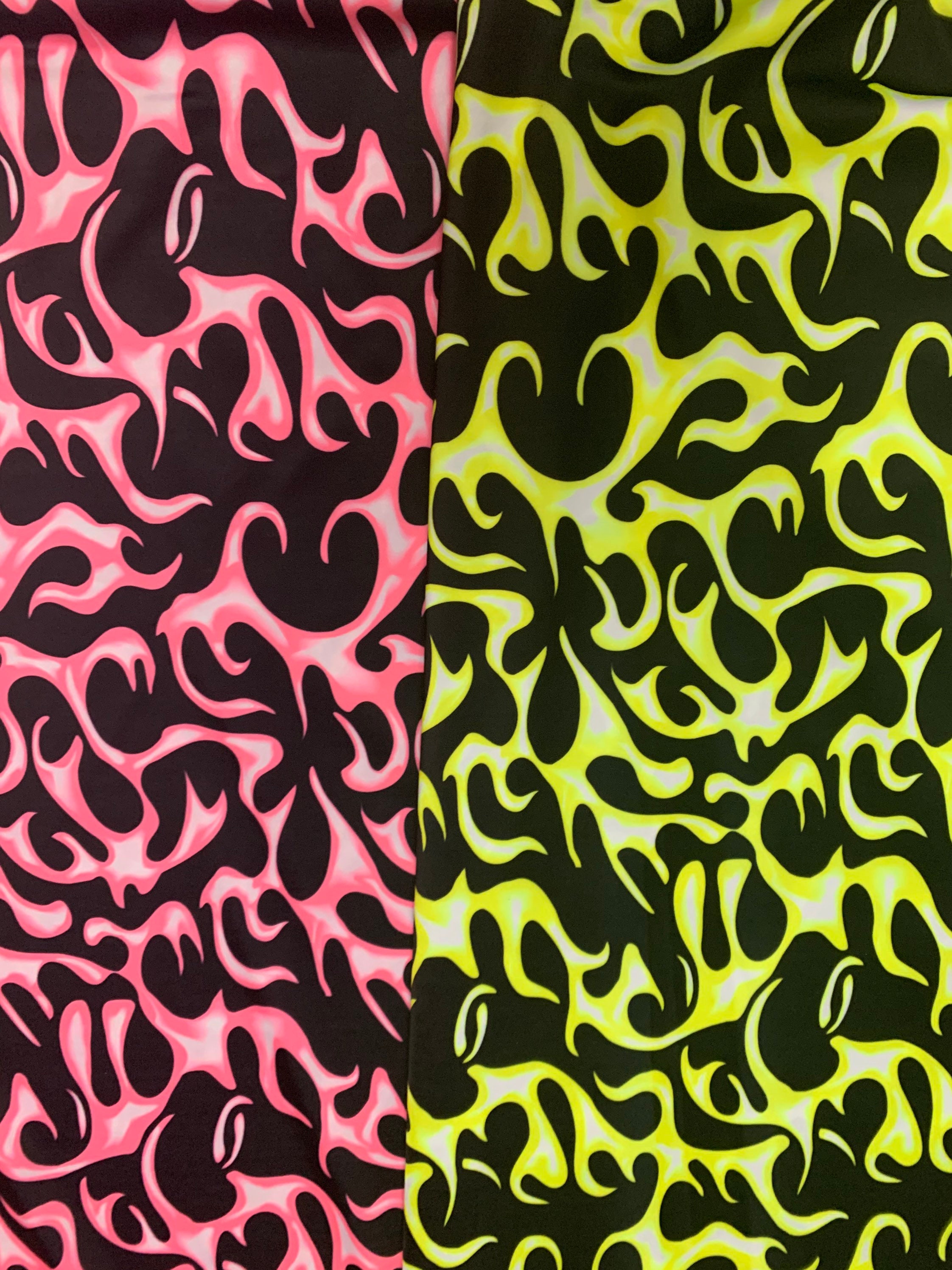 Fire Flames Design Neon Colors Print on the Best Quality of - Etsy