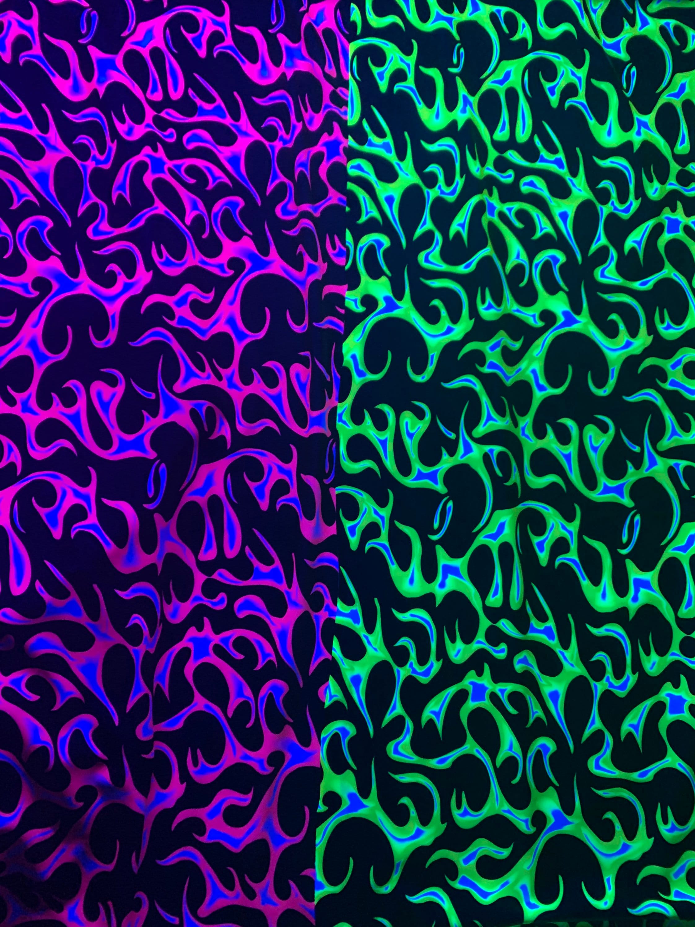 Fire Flames Design Neon Colors Print on the Best Quality of - Etsy