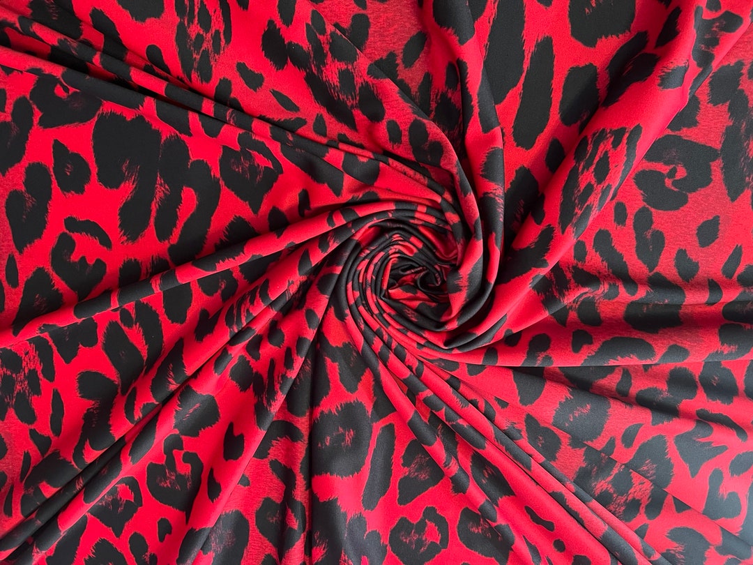New Red and Black Leopard Design Print on the Best Quality of Nylon ...