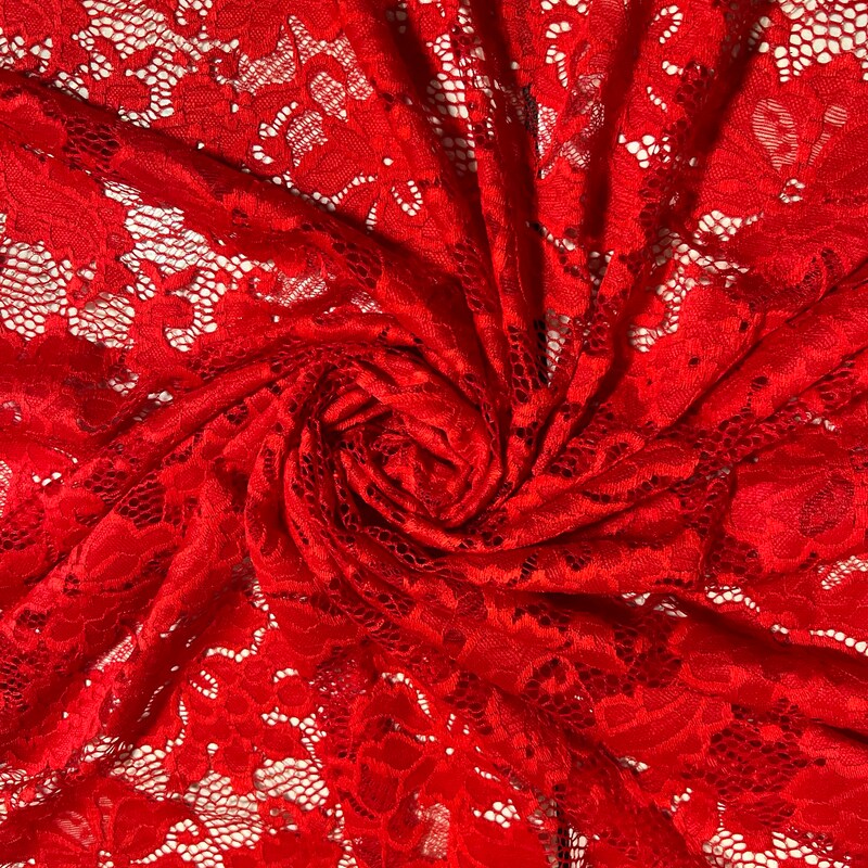 Red Lace Fabric - Etsy
