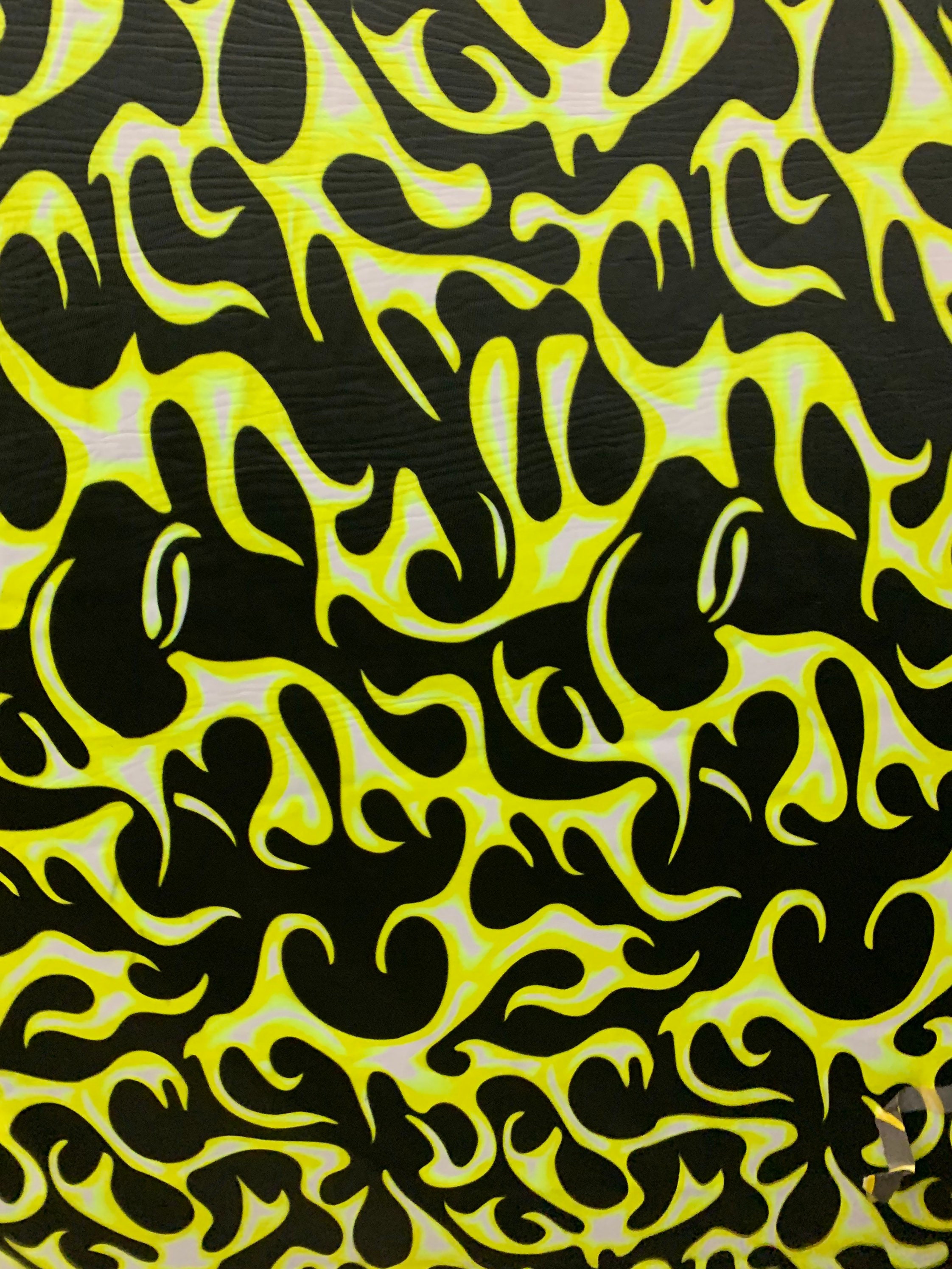 Fire Flames Design Neon Colors Print on the Best Quality of - Etsy