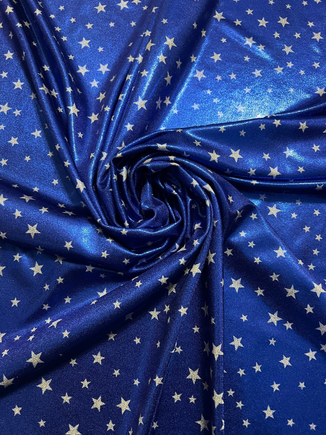 Small Stars Design Freedom Print on Metallic Nylon Spandex 4-way ...