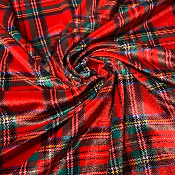 Stretch Plaid Fabric - Etsy