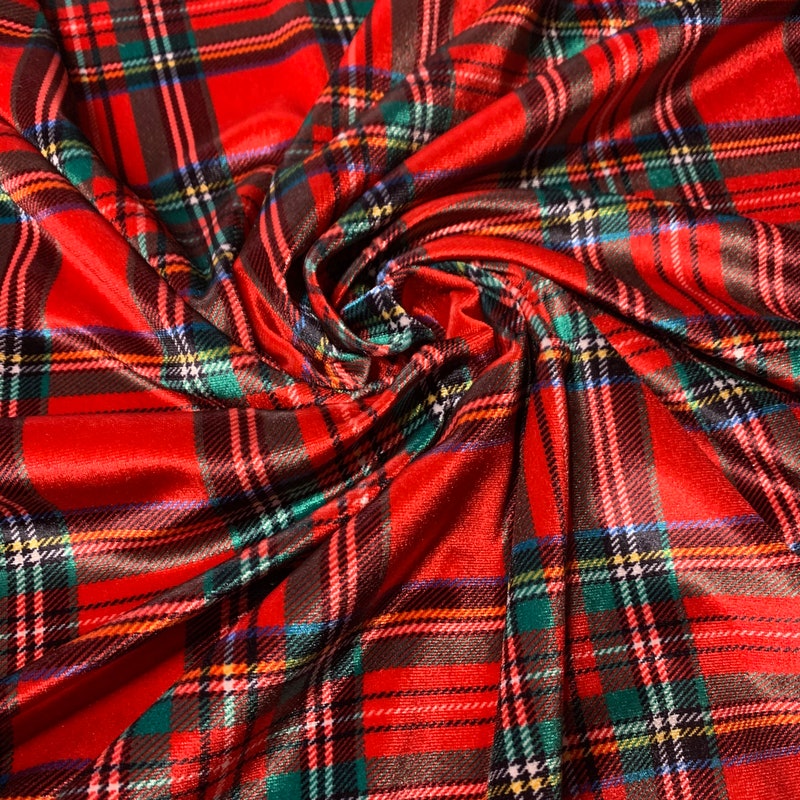 Stretch Plaid Fabric - Etsy