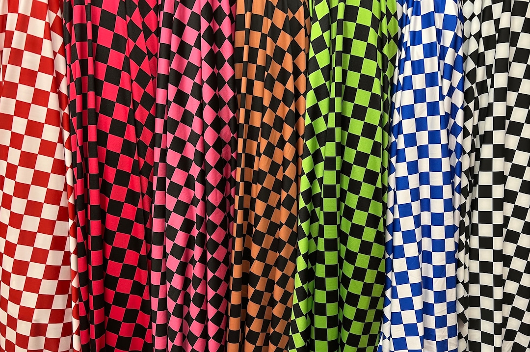 New Checkered Pattern Design Print on the Best Quality of Nylon Spandex ...