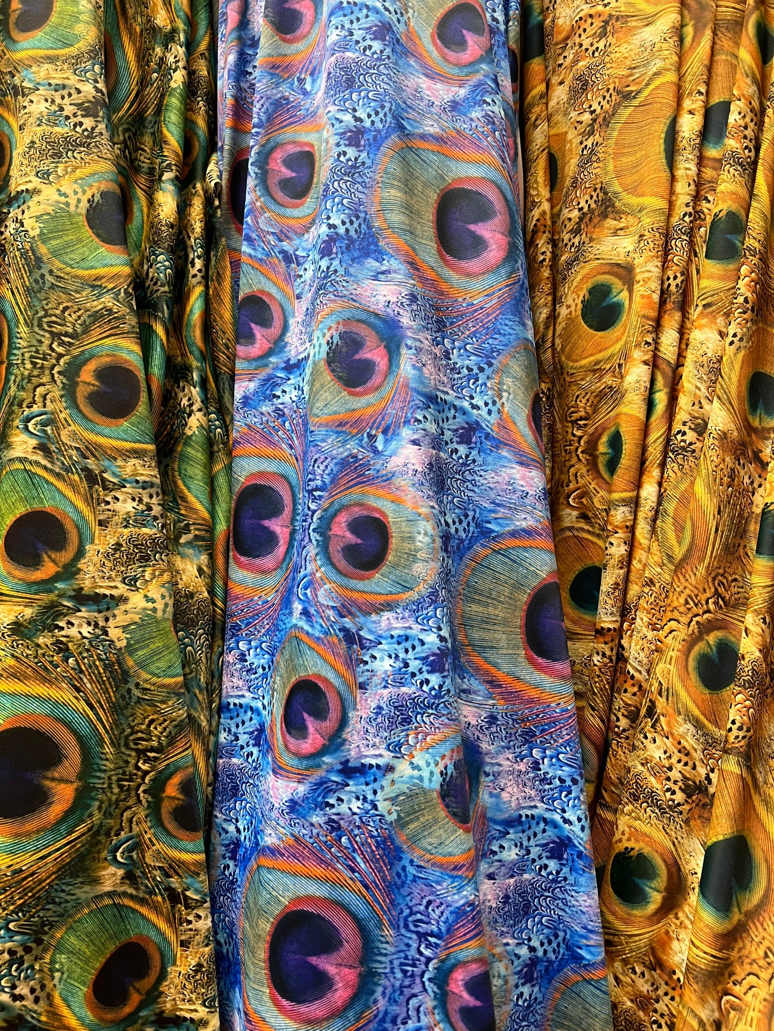 New Peacock Pattern Design Print on the Best Quality of Nylon - Etsy