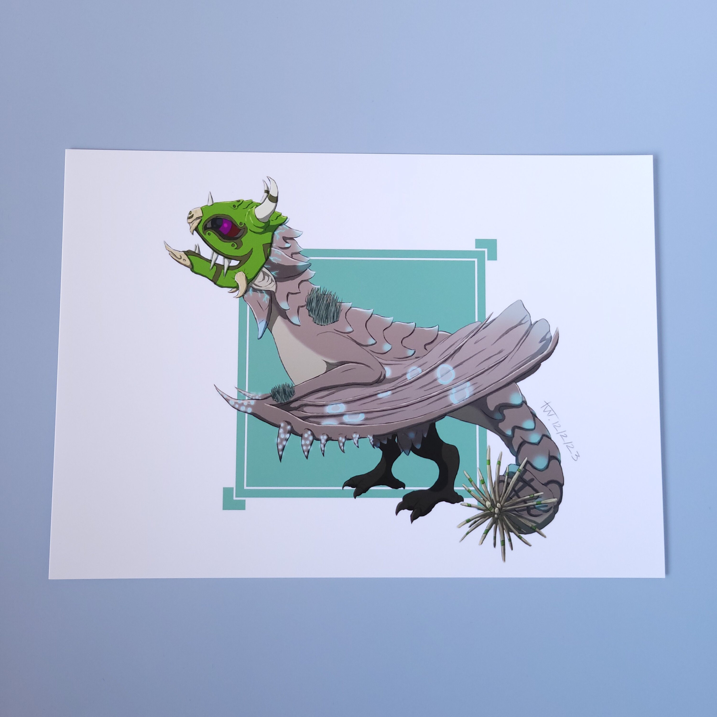 Monster Hunter Chibi Rathian Vejigante Art Print, Cute Video Game ...