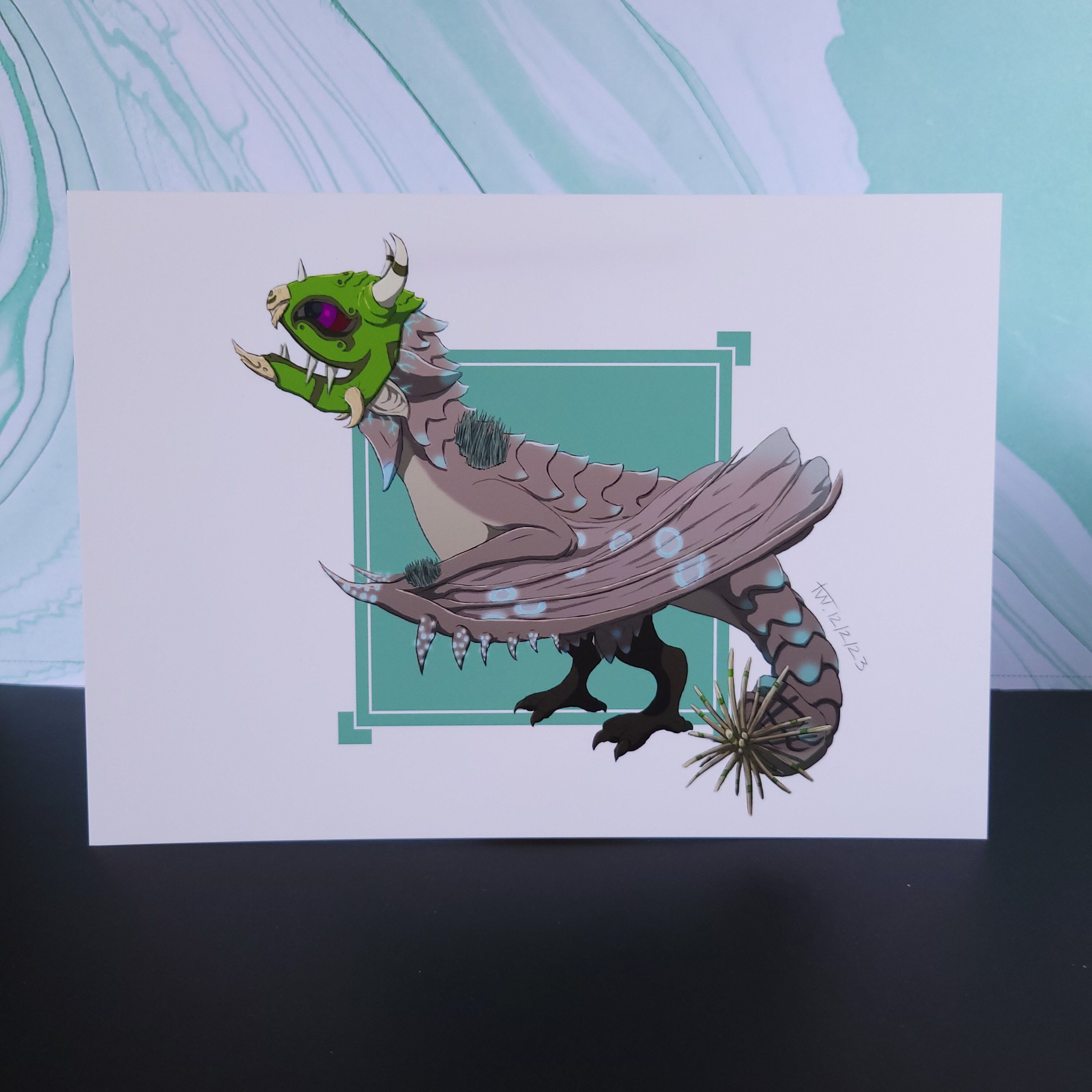 Monster Hunter Chibi Rathian Vejigante Art Print, Cute Video Game ...