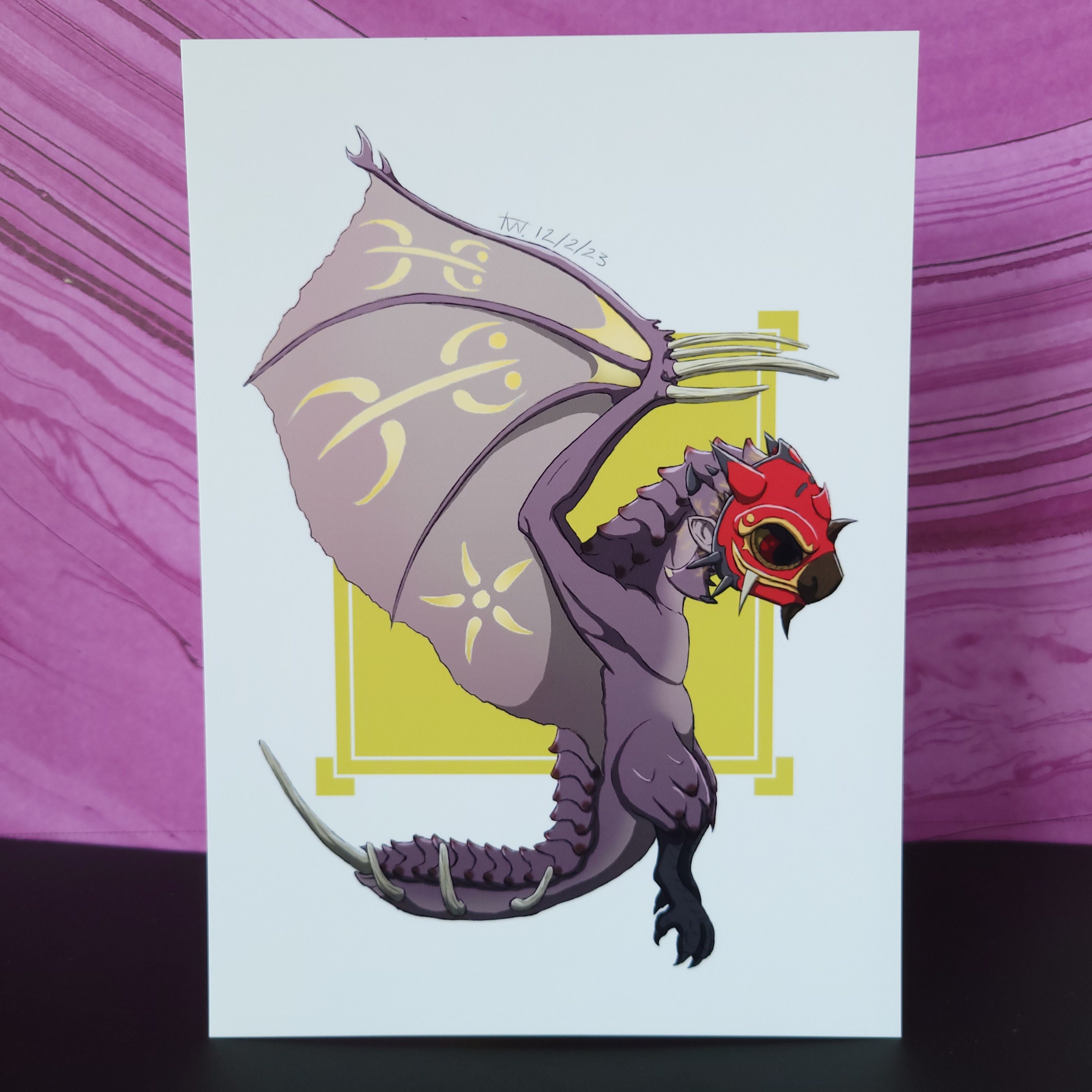 Monster Hunter Chibi Rathalos Vejigante Art Print, Cute Video Game ...