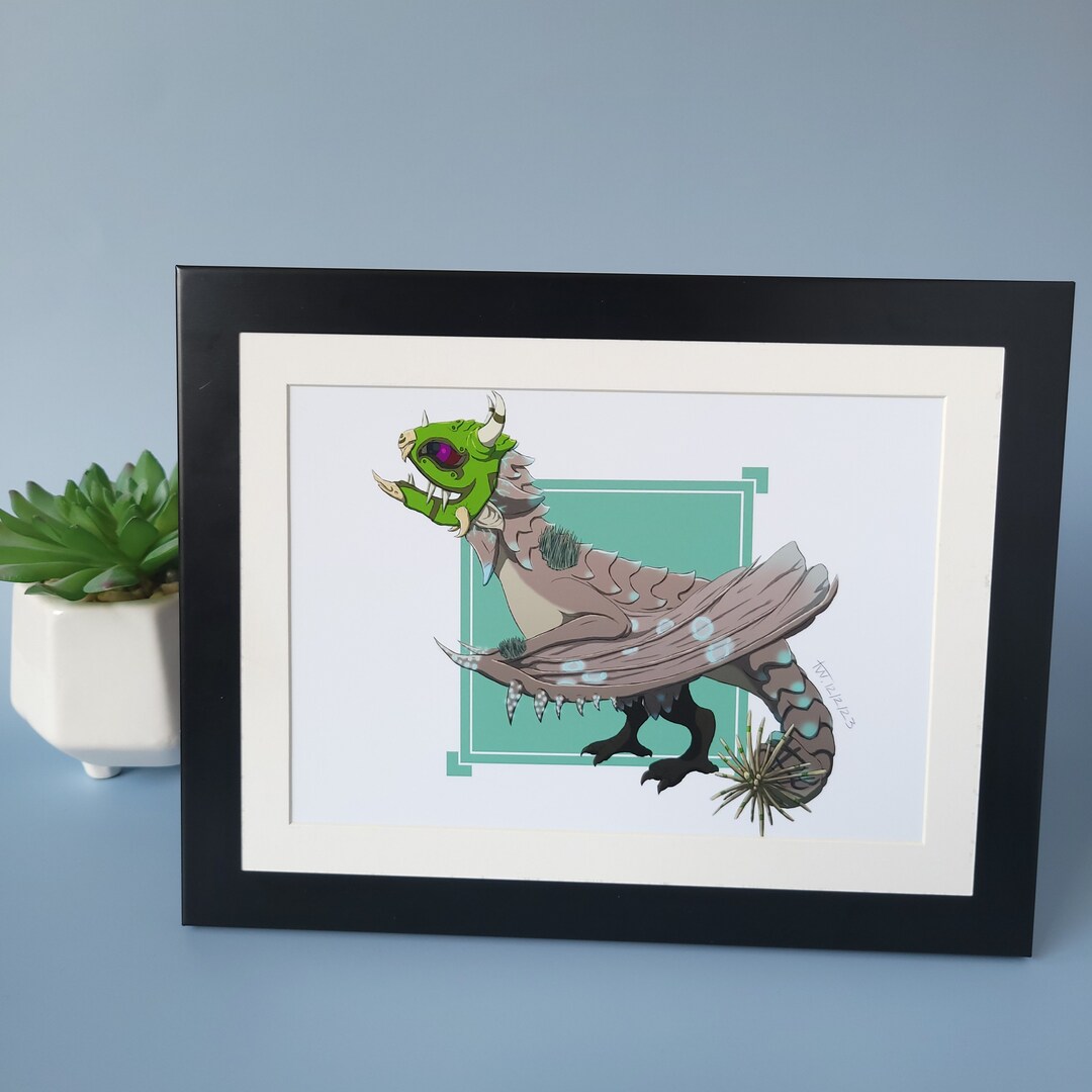 Monster Hunter Chibi Rathian Vejigante Art Print, Cute Video Game ...