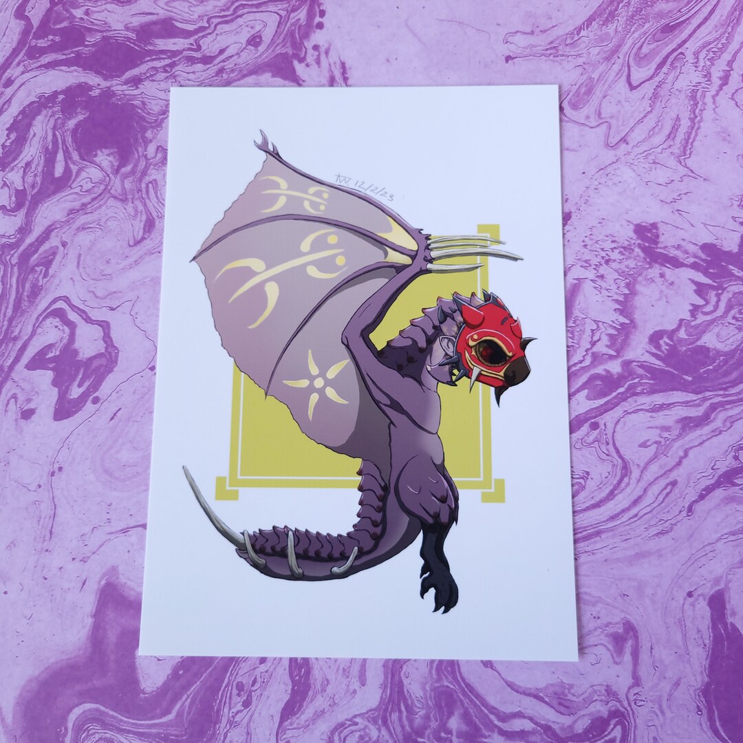 Monster Hunter Chibi Rathalos Vejigante Art Print, Cute Video Game ...
