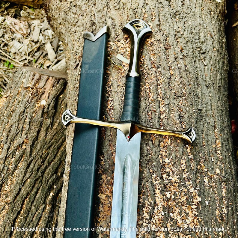 Hand Forged Damascus Steel Rapier Sword With Leather Sheath, Medieval ...