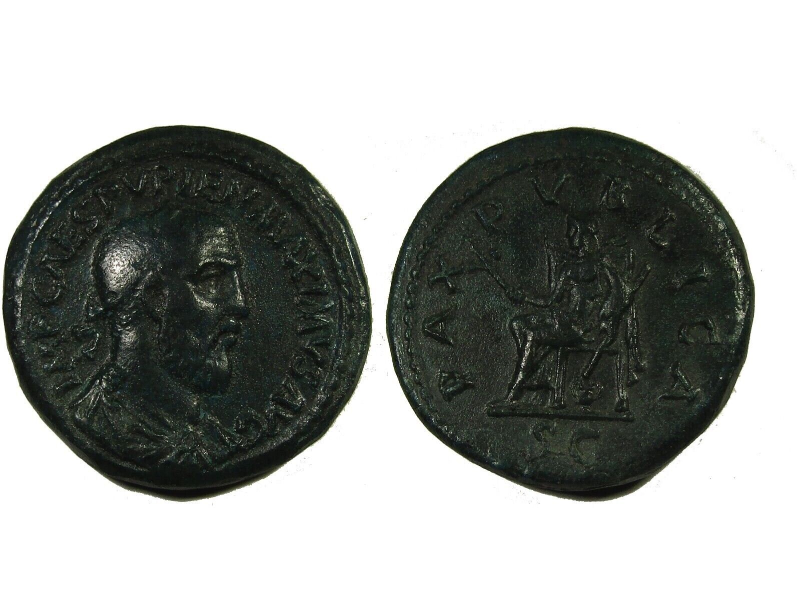 Roman Bronze Sestertius of Pupienus 238, Pax on the Reverse - Etsy